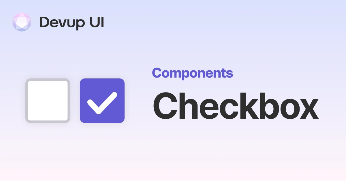 Devup UI - Checkbox
