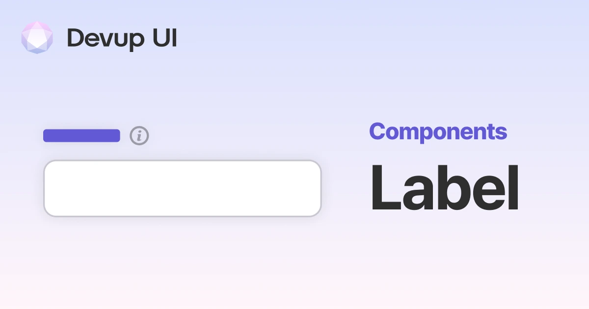 Devup UI - Label