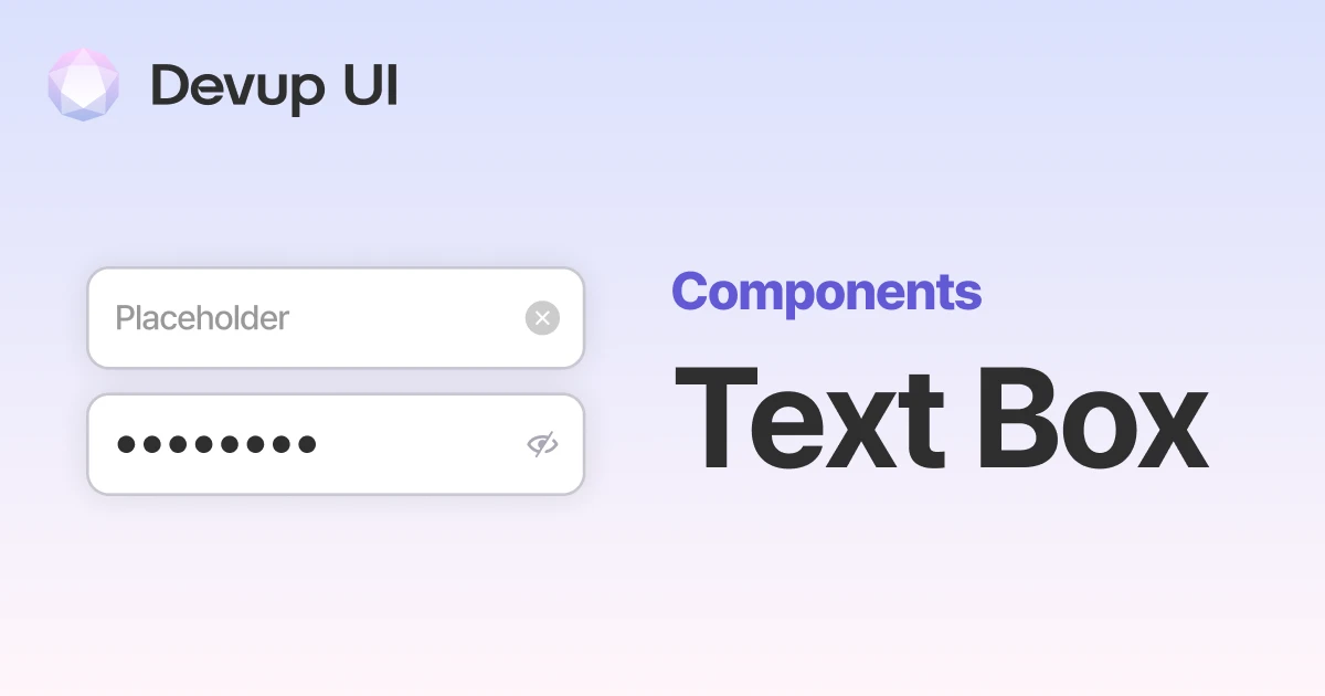 Devup UI - Textbox